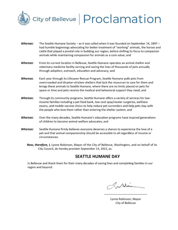 Our Past, Present & Future - Seattle Humane